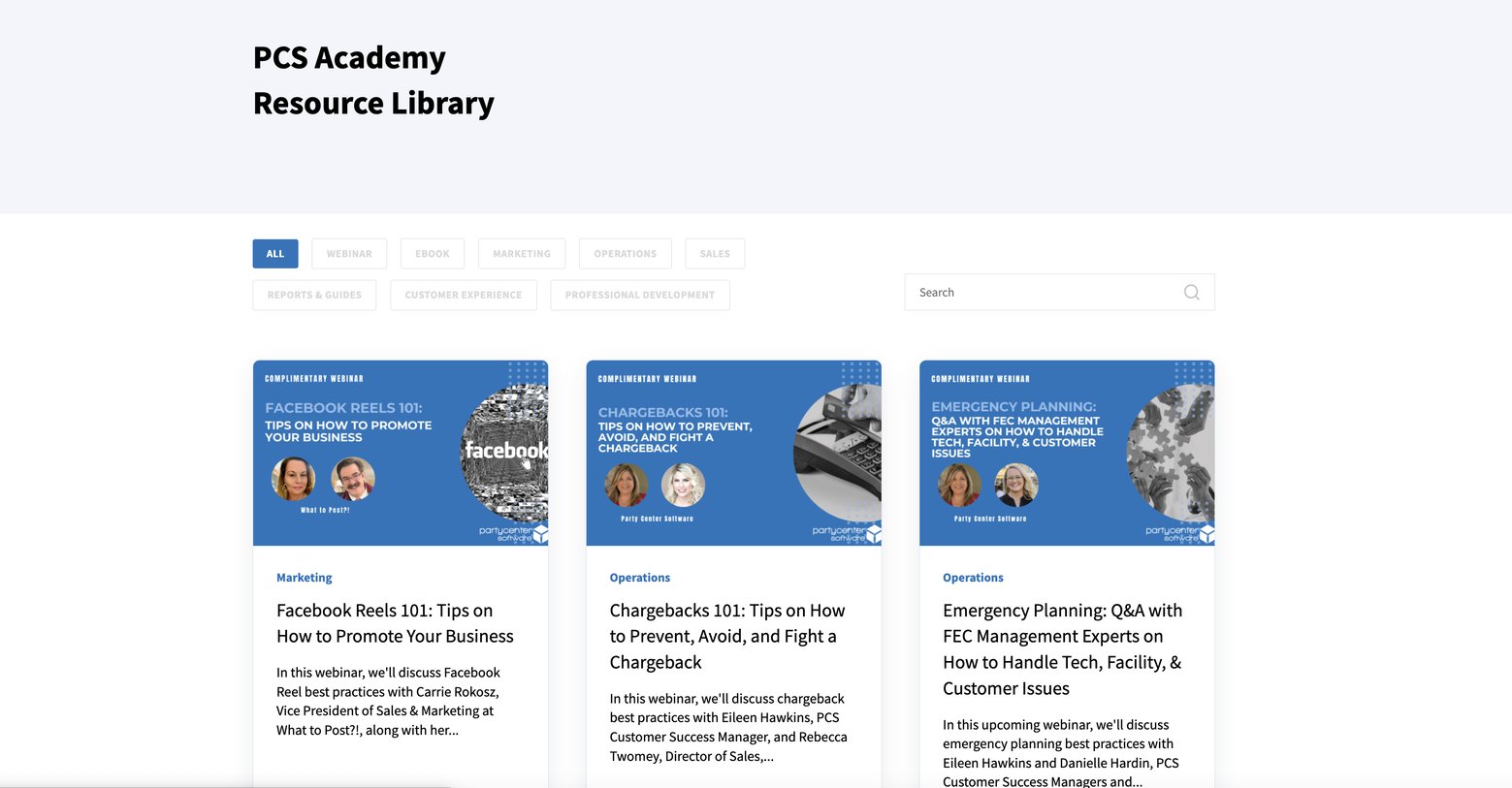Check out the NEW PCS Academy Resource Library!