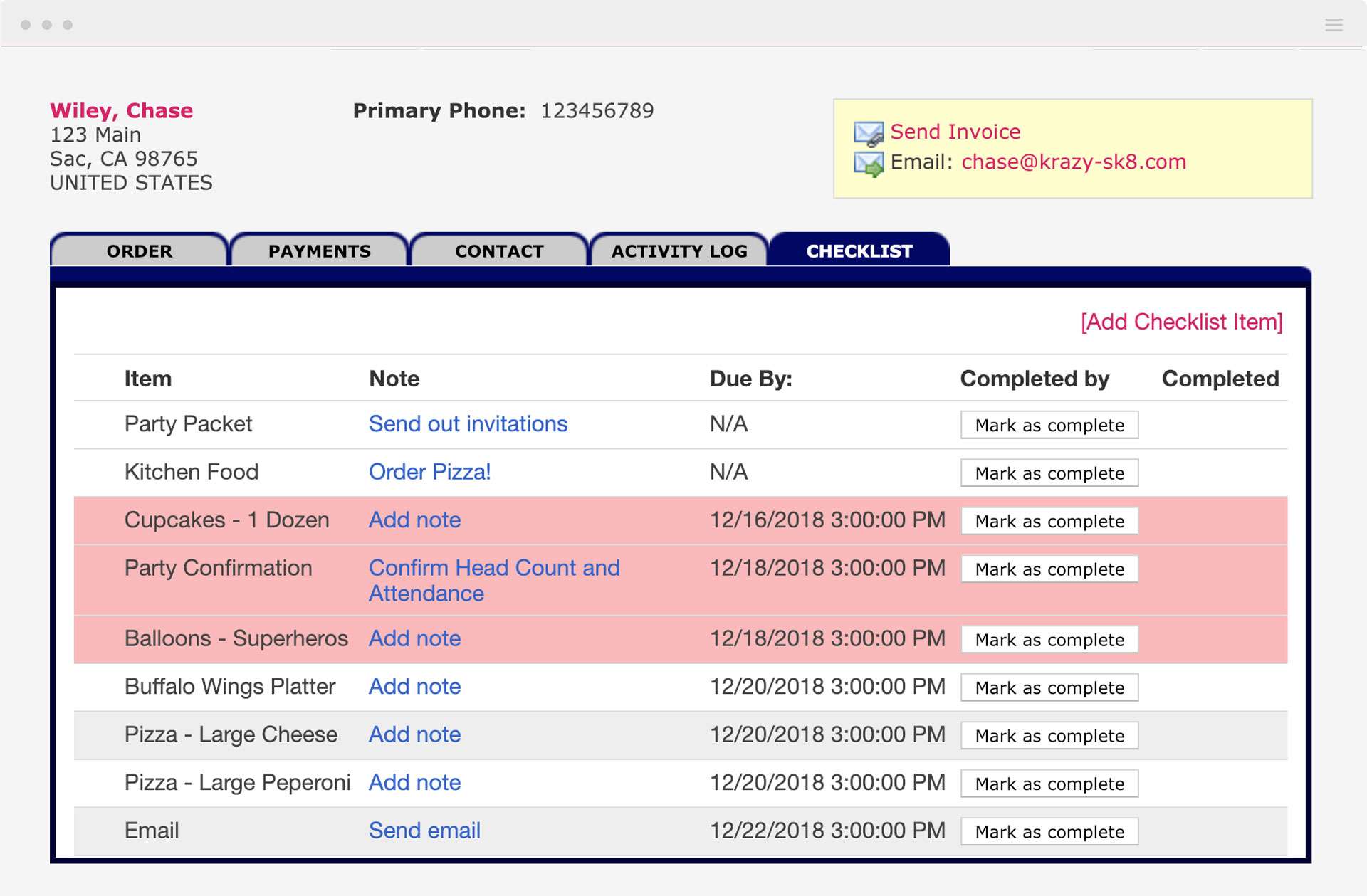 Party Center Software Features