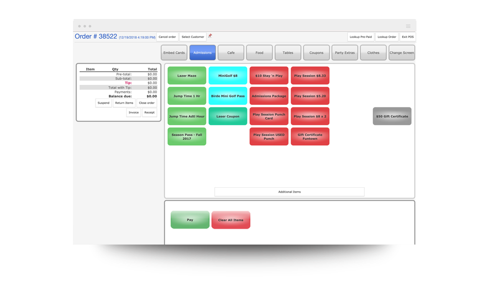 Party Center Software Features